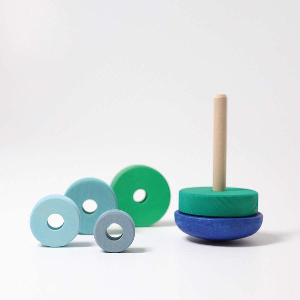Wobbly Stacking Tower Blue – The Modern Playroom